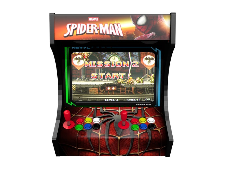 Spiderman Bartop Arcade Cabinet Machine Artwork Graphics Vinyl, Arcade ...