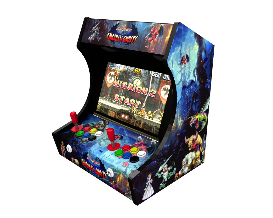 Ghouls'n ghosts Arcade cabinet machine artwork graphics | Etsy