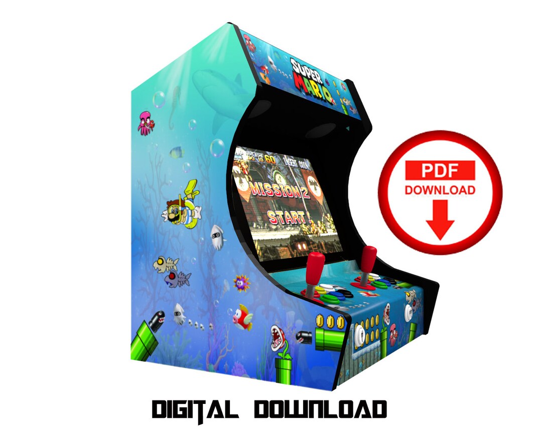 Mario Bros Model 3 Arcade Cabinet Machine Artwork Graphics Vinyl ...