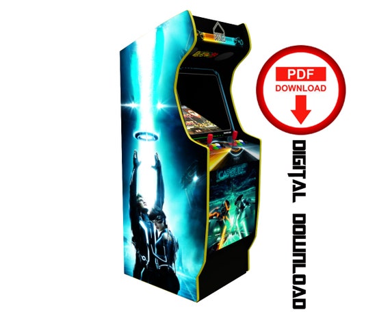 TRON Arcade Cabinet Machine Artwork Graphics Vinyl Arcade - Etsy