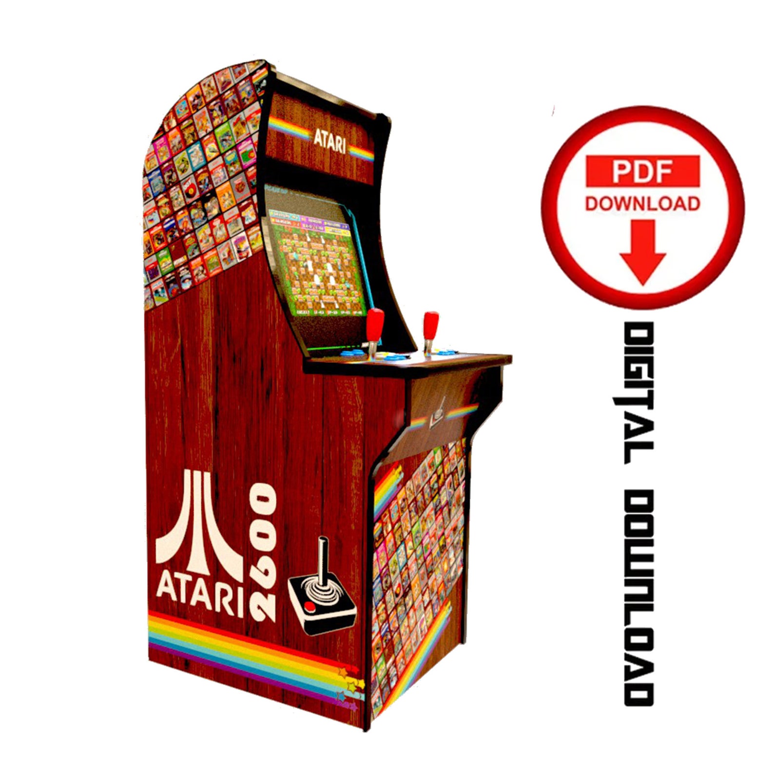Atari Arcade1up Cabinet Machine Artwork Graphics Pdf Download - Etsy