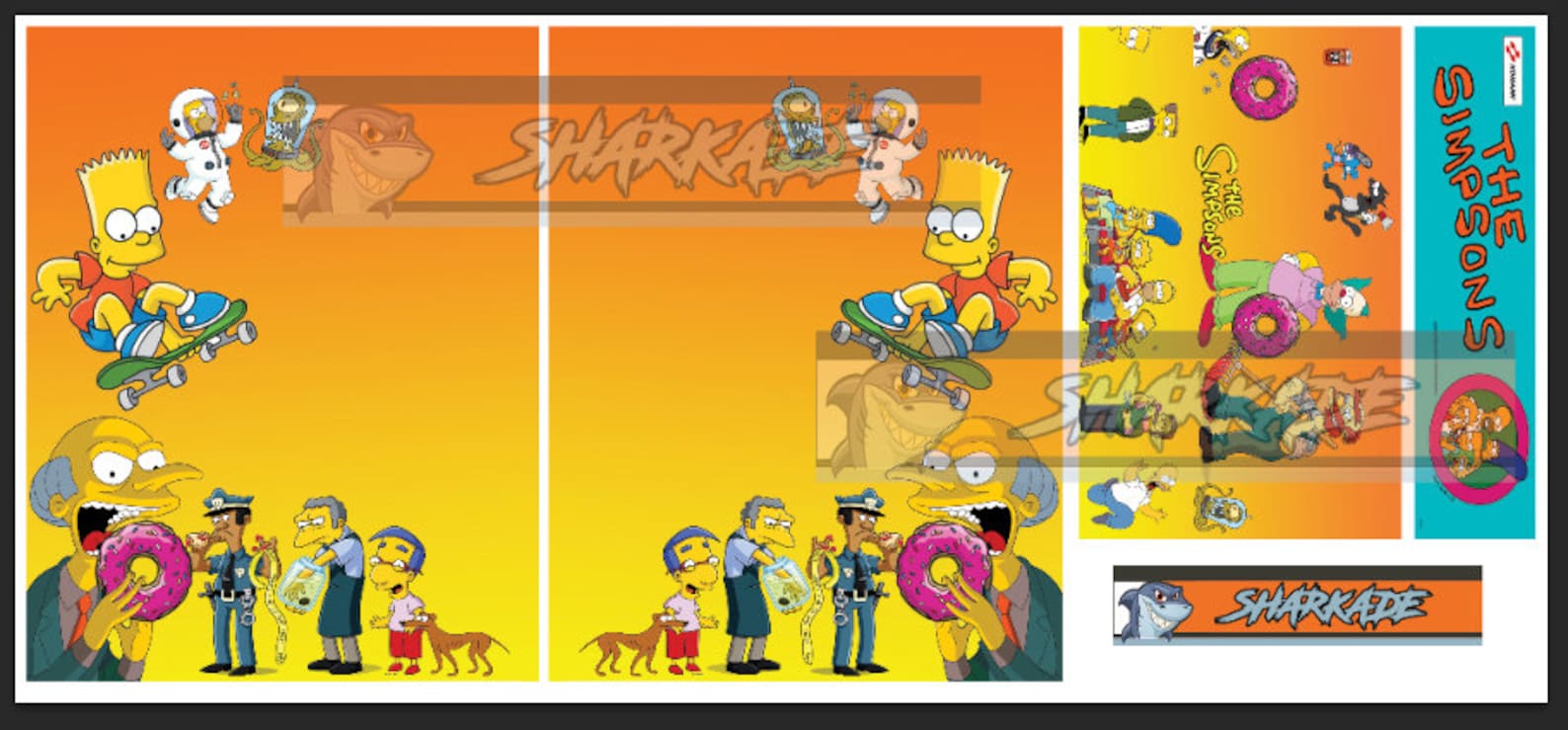 The Simpsons Bartop Arcade Cabinet Machine Artwork Graphics - Etsy