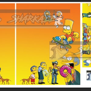 The Simpsons Bartop Arcade Cabinet Machine Artwork Graphics Vinyl ...