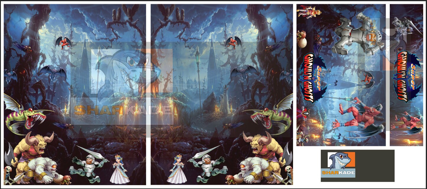Ghouls'n Ghosts Arcade Cabinet Machine Artwork Graphics - Etsy UK