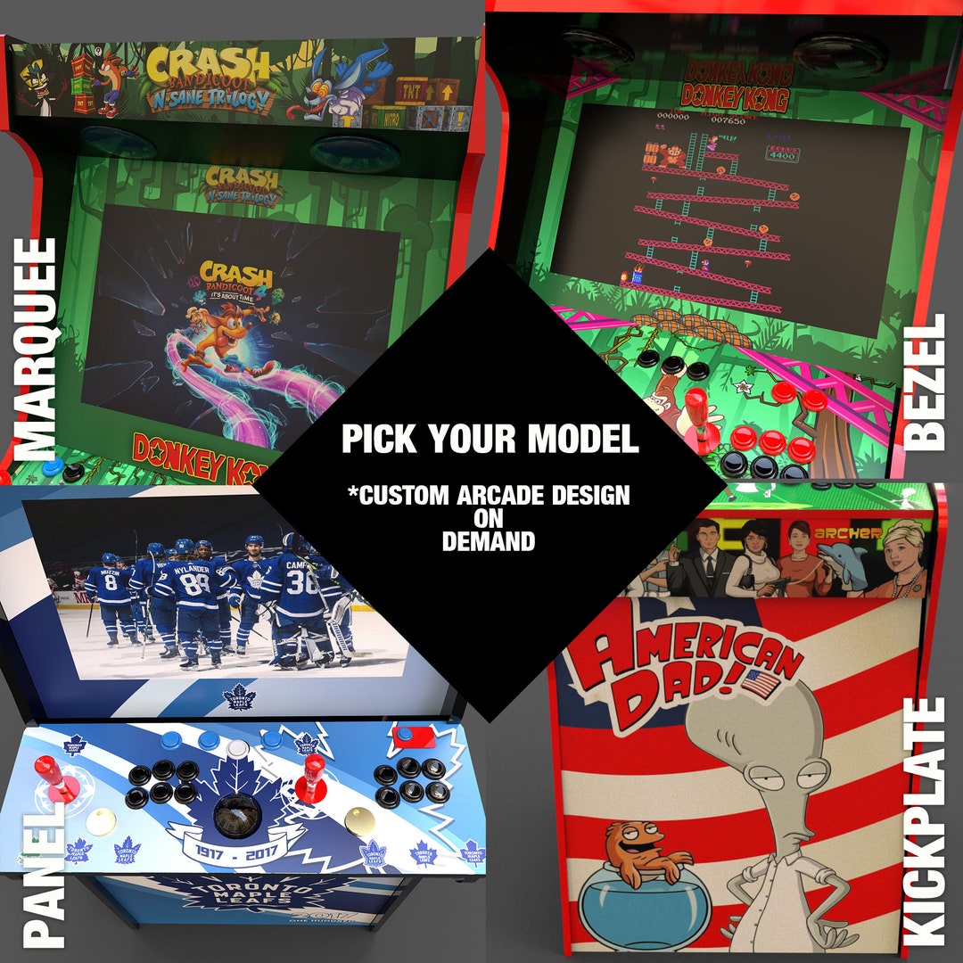 Graphic Pro Service Arcade Machine -- Marquee,panel,kickplate,bezel ...