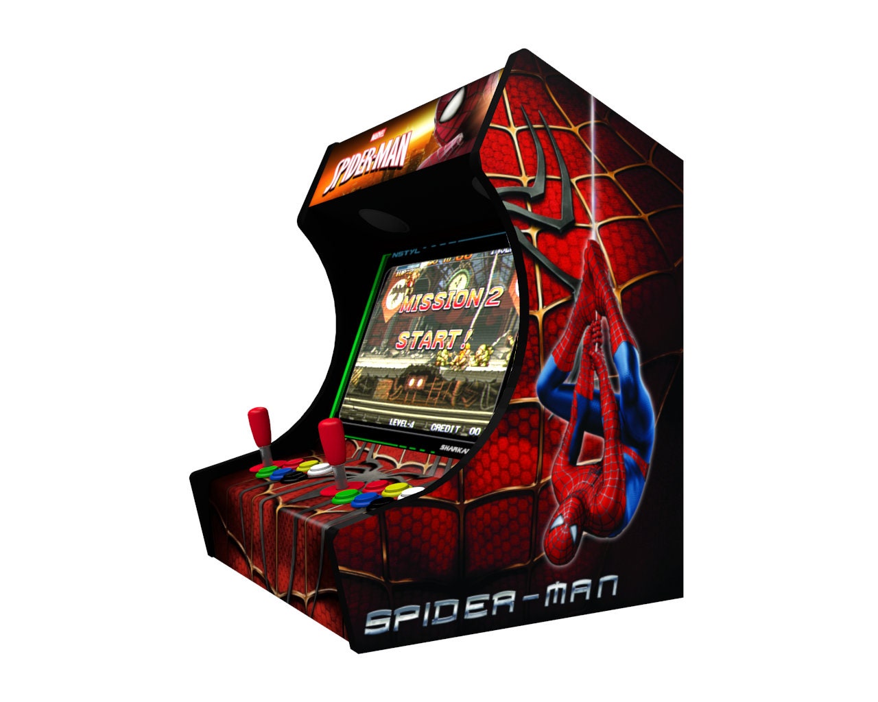 Spiderman Bartop Arcade Cabinet Machine Artwork Graphics - Etsy UK