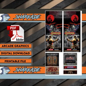 Castlevania Arcade Cabinet Machine Artwork Graphics Vinyl, Arcade ...