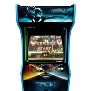 TRON Arcade Cabinet Machine Artwork Graphics Vinyl, Arcade Cabinet ...