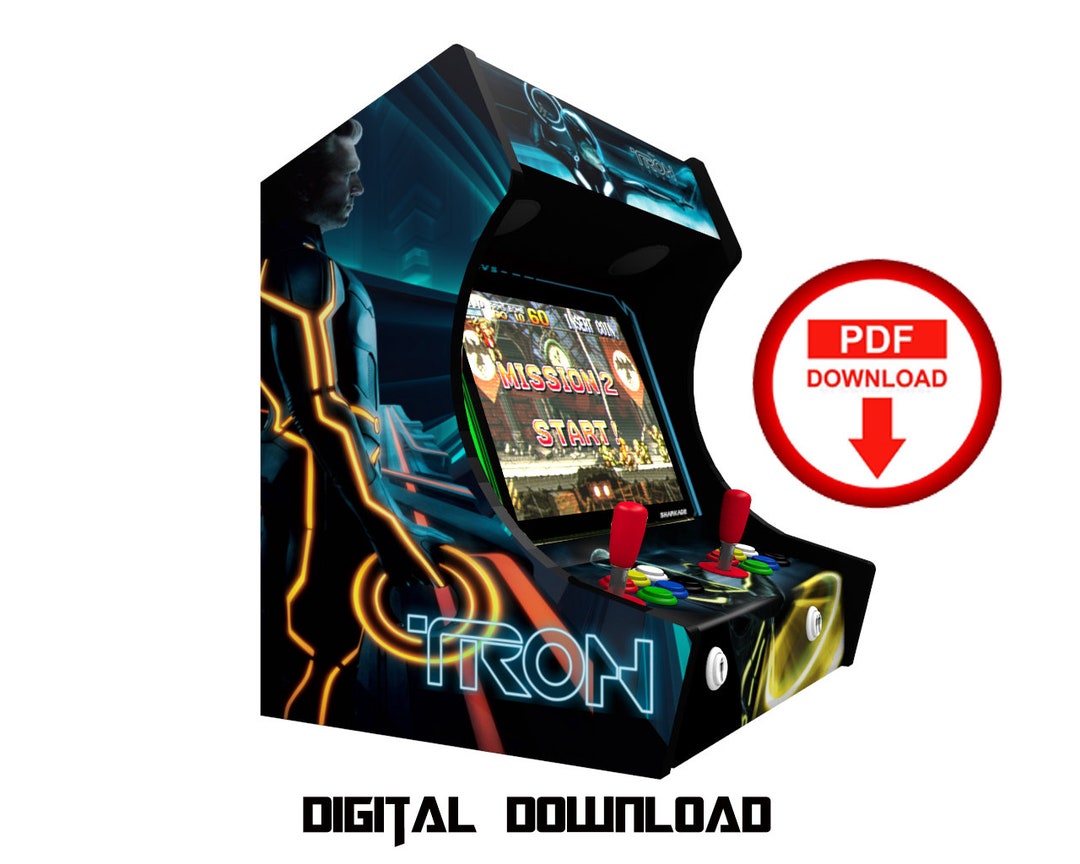Tron Bartop Arcade Cabinet Artwork Graphics (digital Download) - Etsy