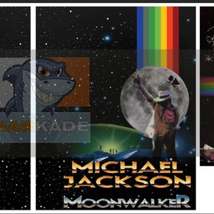 Moonwalker Bartop Arcade Cabinet Machine Artwork Graphics Vinyl, Arcade ...