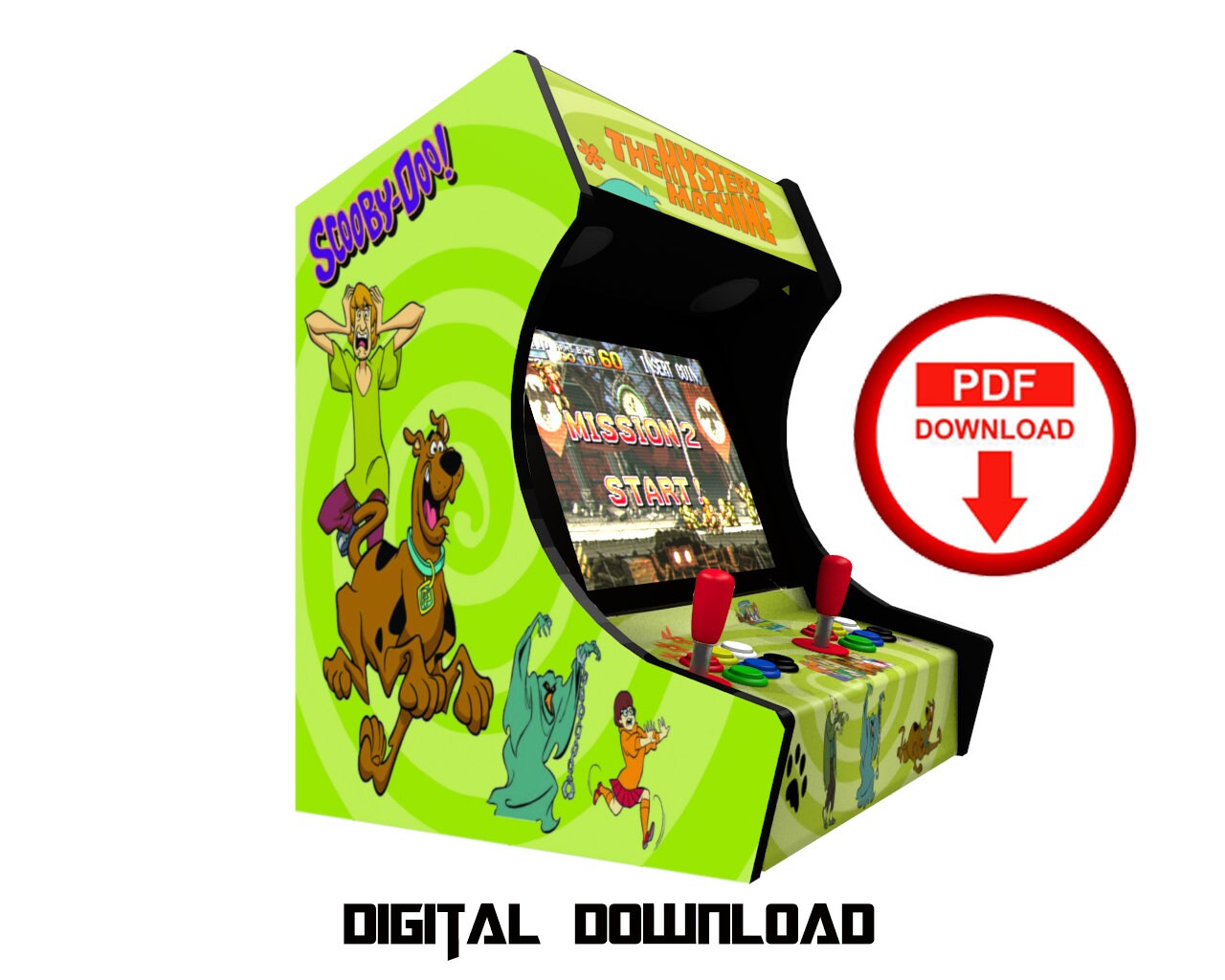 The Mysteries Machine Bartop Arcade Cabinet Machine Artwork Graphics ...