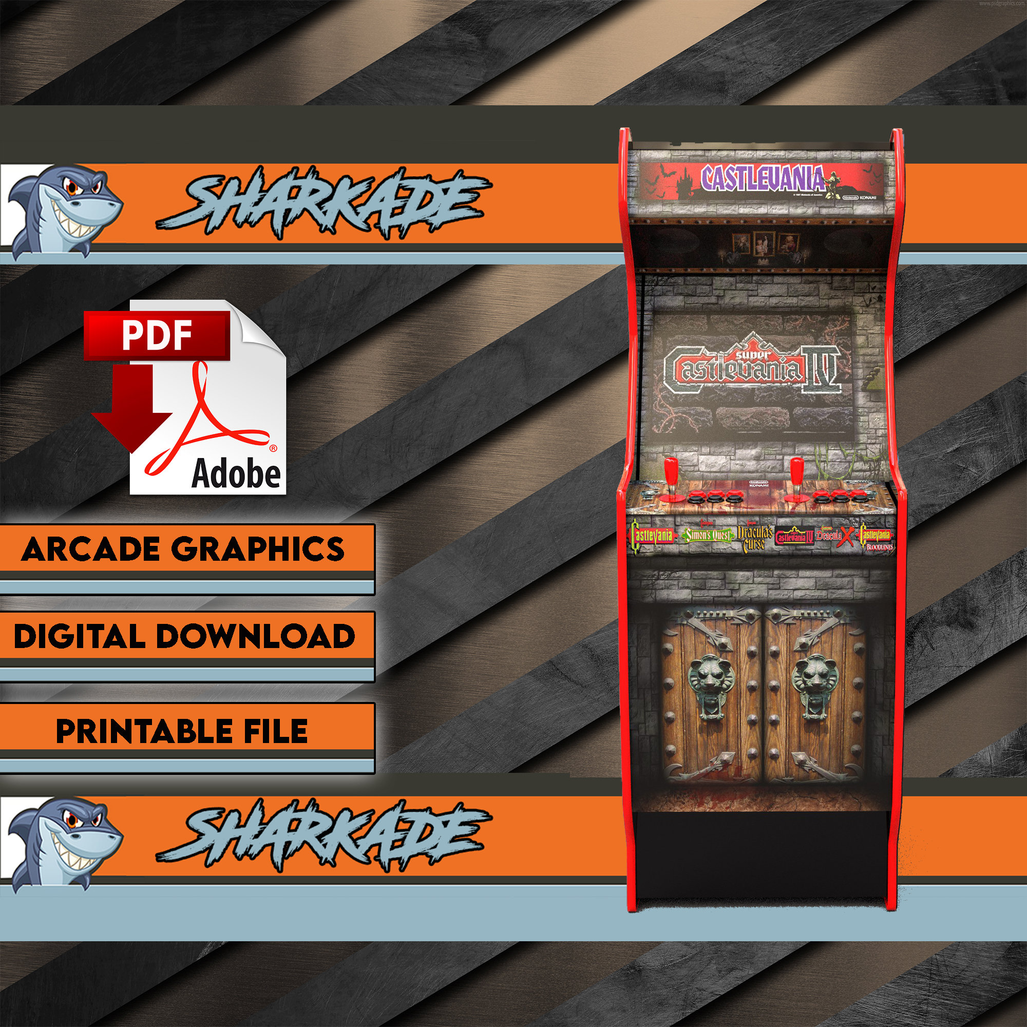 Castlevania Arcade Cabinet Machine Artwork Graphics Vinyl - Etsy