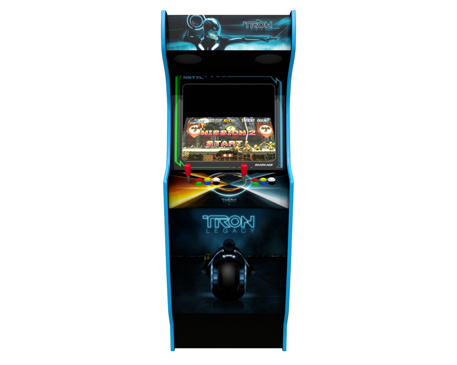 TRON Arcade Cabinet Machine Artwork Graphics Vinyl, Arcade Cabinet ...