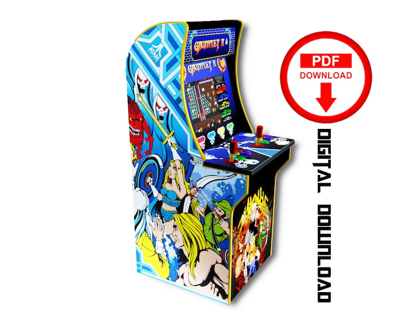 Gauntlet Arcade1up Cabinet Machine Artwork Graphics Pdf Download ...