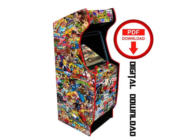 Multicade Arcade Cabinet Machine Artwork Graphics Vinyl, Arcade Cabinet ...