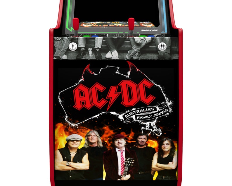 ACDC Arcade Cabinet Machine Artwork Graphics Vinyl Arcade | Etsy