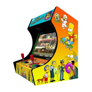 The Simpsons Bartop Arcade Cabinet Machine Artwork Graphics Vinyl ...