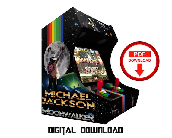 Moonwalker Bartop Arcade Cabinet Machine Artwork Graphics | Etsy