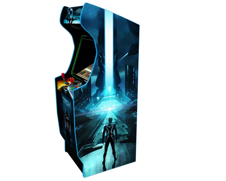 TRON Arcade Cabinet Machine Artwork Graphics Vinyl, Arcade Cabinet ...