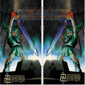 Zelda Arcade Cabinet Machine Artwork Graphics Vinyl, Arcade Cabinet ...