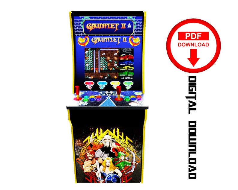 Gauntlet Arcade1up Cabinet Machine Artwork Graphics Pdf Download ...