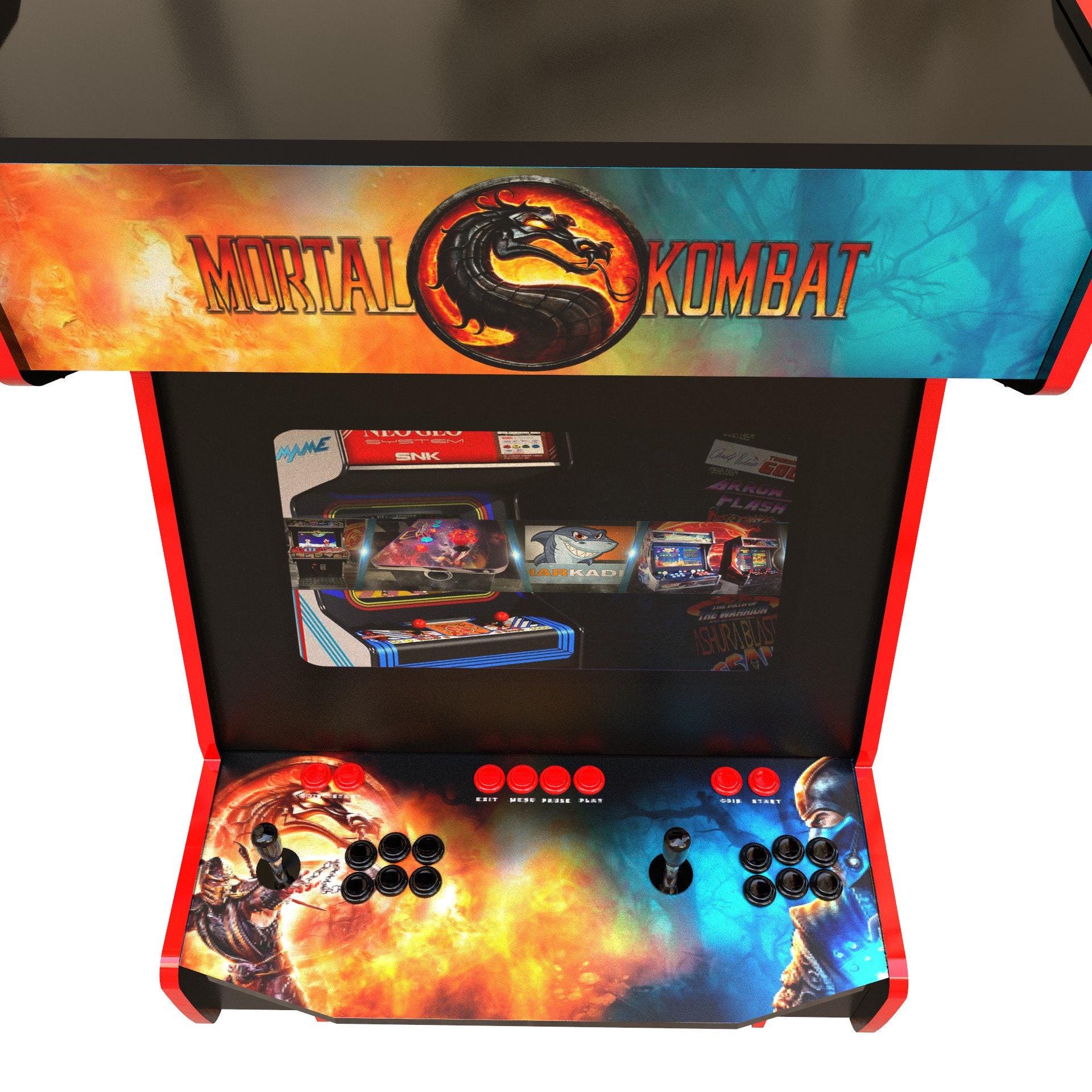 Mortal Kombat Arcade Cabinet Machine Artwork Digital - Etsy Australia