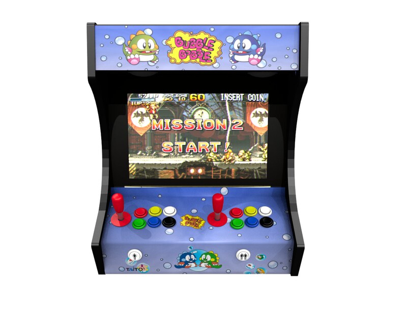 BUBBLE BOBBLE Arcade Cabinet Machine Artwork Graphics Vinyl, Arcade ...