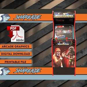 Wrestlefest WWE Arcade Cabinet Machine Artwork Graphics Vinyl ...