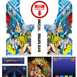 Gauntlet Arcade1up Cabinet Machine Artwork Graphics Pdf Download ...
