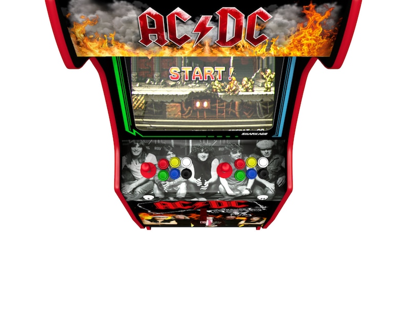 ACDC Arcade Cabinet Machine Artwork Graphics Vinyl Arcade | Etsy