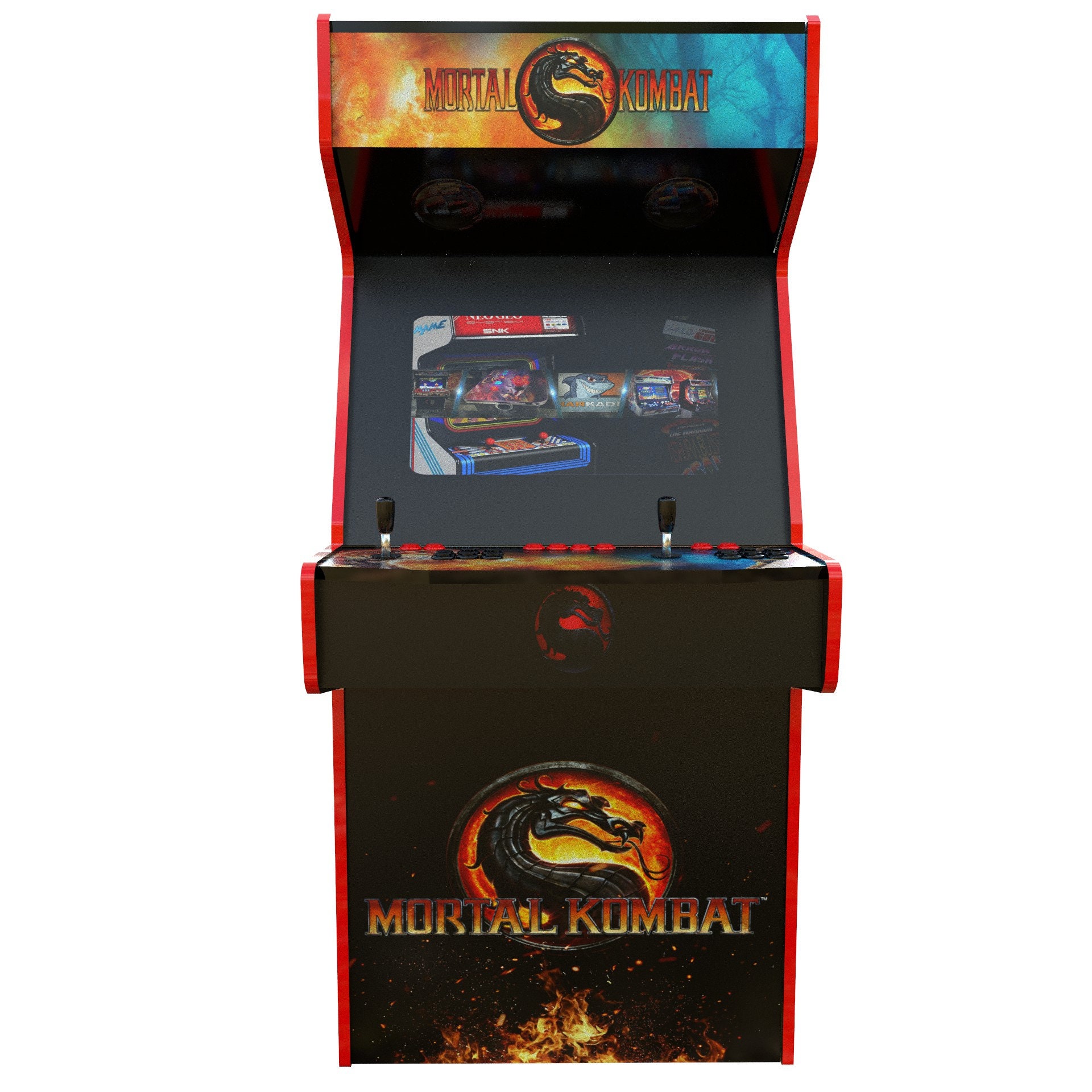Mortal Kombat Arcade Cabinet Machine Artwork Digital - Etsy Australia
