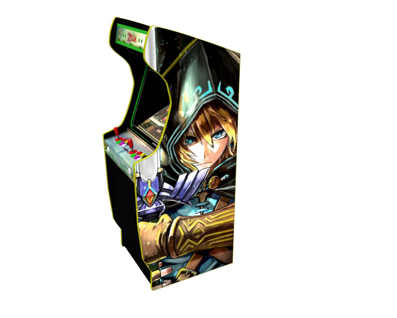 Zelda Model 2 Arcade Cabinet Machine Artwork Graphics Vinyl, Arcade ...