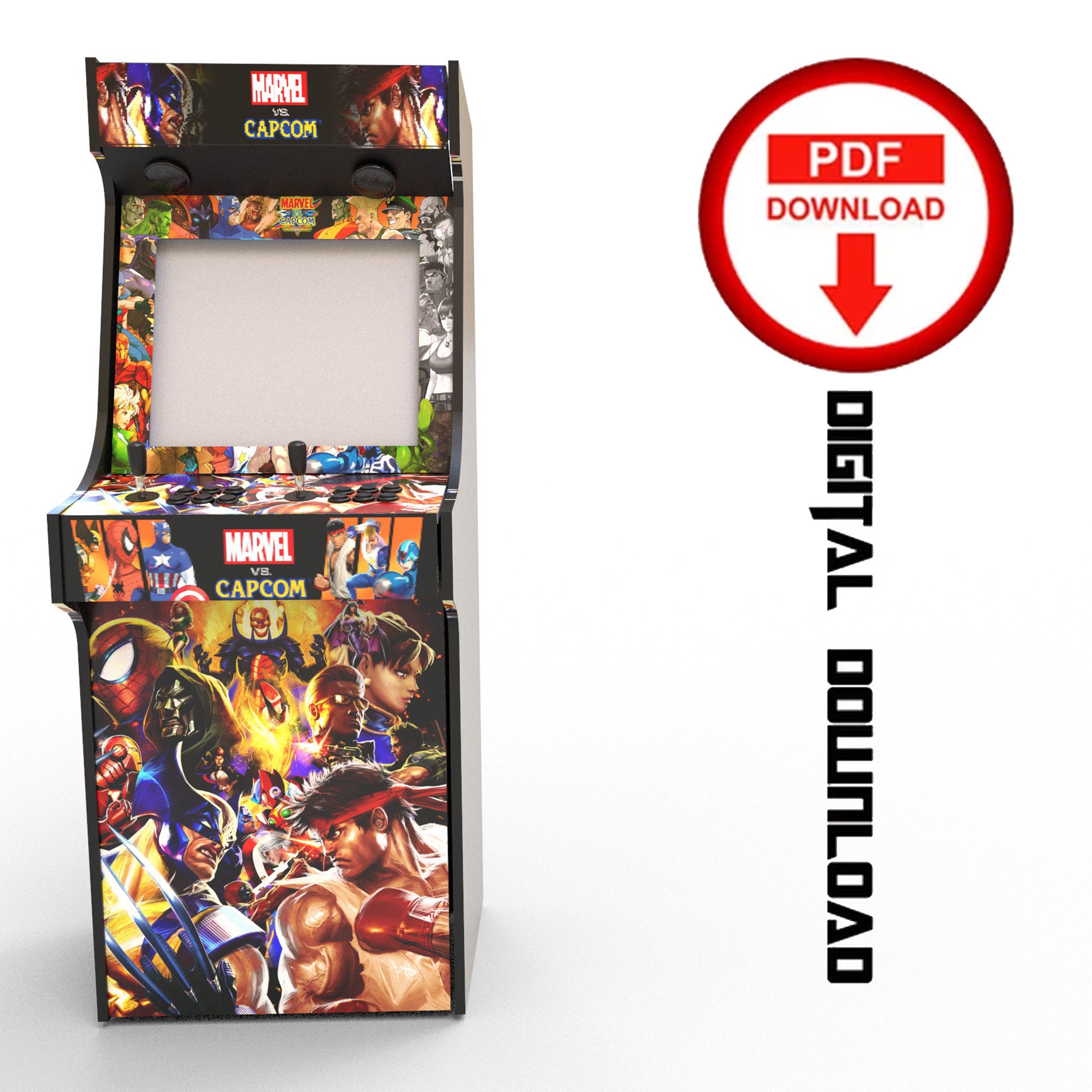 Marvel Vs Capcom Arcade Cabinet Machine Artwork Graphics - Etsy