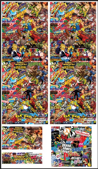 Stickerbomb Arcade Cabinet Machine Artwork Graphics Vinyl | Etsy Australia