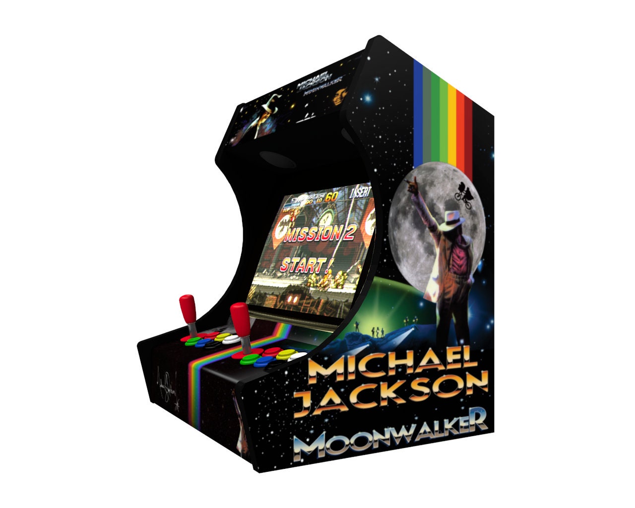 Moonwalker Bartop Arcade Cabinet Machine Artwork Graphics Vinyl, Arcade ...
