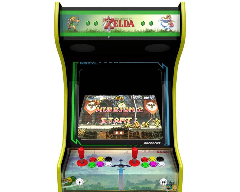 Zelda Model 2 Arcade Cabinet Machine Artwork Graphics Vinyl, Arcade ...