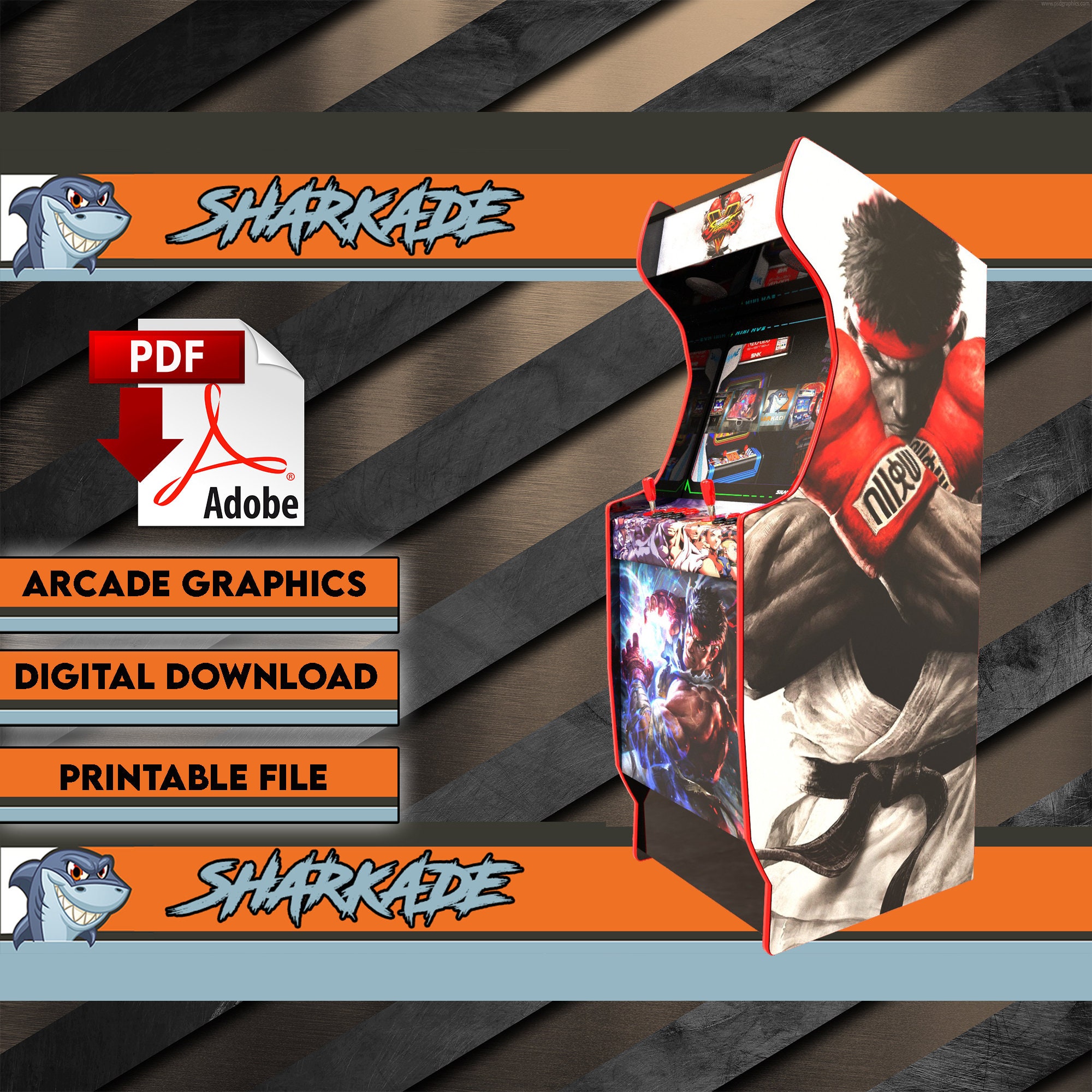 Street Fighter Ryu Arcade Cabinet Machine Artwork Graphics | Etsy