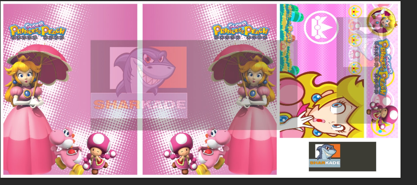 Princess Peach Bartop Arcade Cabinet Machine Artwork Graphics Vinyl ...