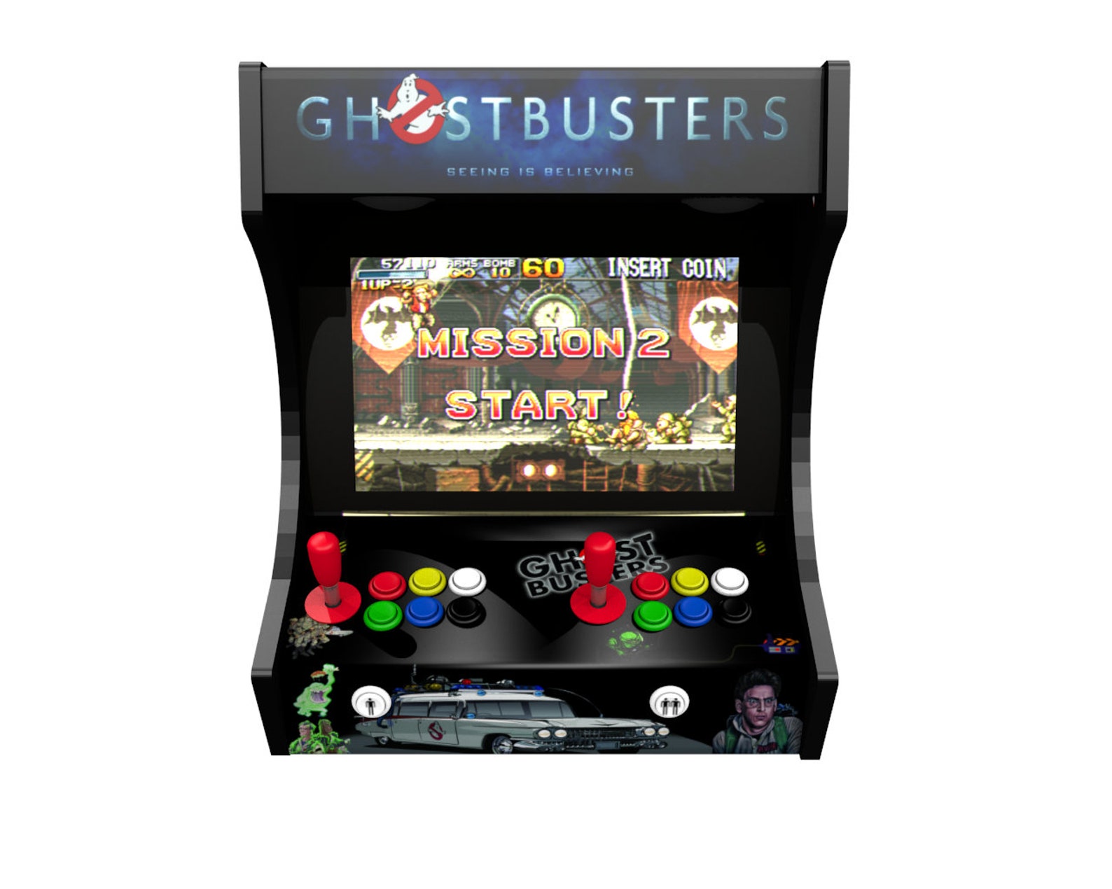 Ghostbusters Arcade Cabinet Machine Artwork Graphics Vinyl, Arcade ...
