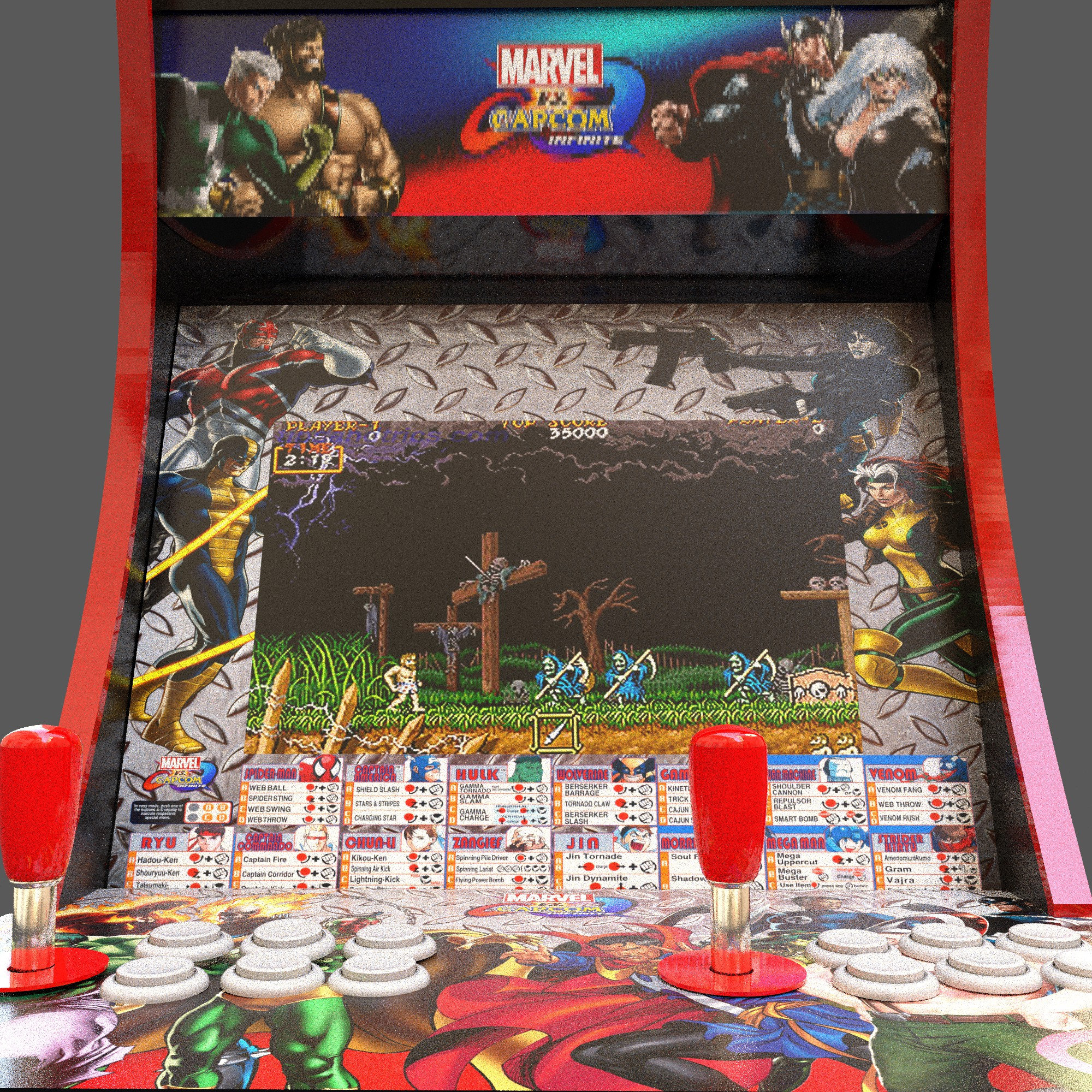 Marvel Vs Capcom Arcade1up Cabinet Machine Artwork Graphics - Etsy