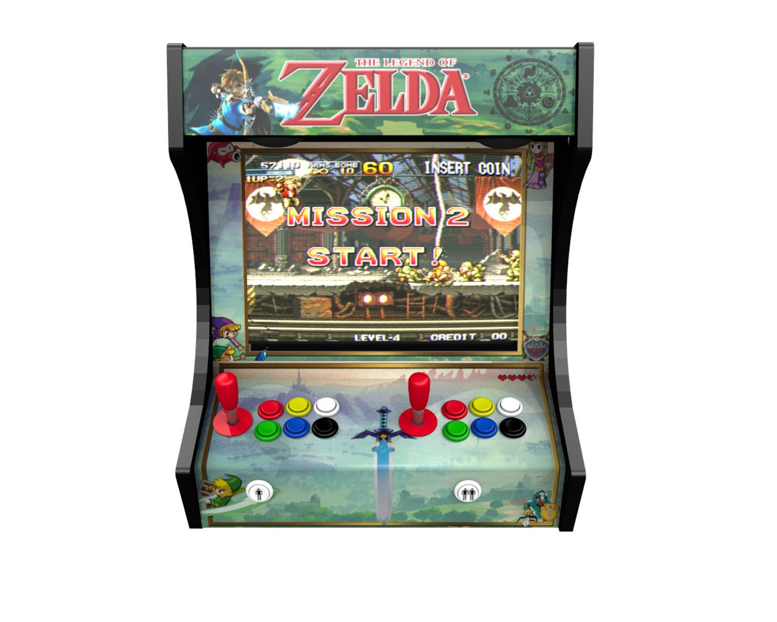 ZELDA Bartop Arcade Cabinet Machine Artwork Graphics Vinyl | Etsy