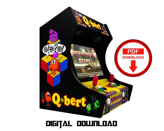 Qbert Bartop Arcade Cabinet Machine Artwork Graphics Vinyl | Etsy