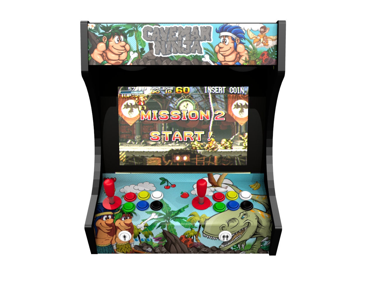 CAVEMAN NINJA Arcade Cabinet Machine Artwork Graphics Vinyl | Etsy