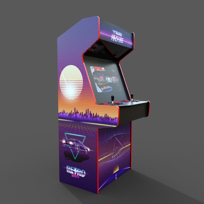 Retrowave Arcade Cabinet Artwork • 80s Style Graphics (digital Download ...
