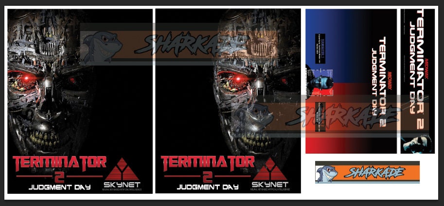 Terminator Bartop Arcade Cabinet Machine Artwork Graphics Vinyl, Arcade ...