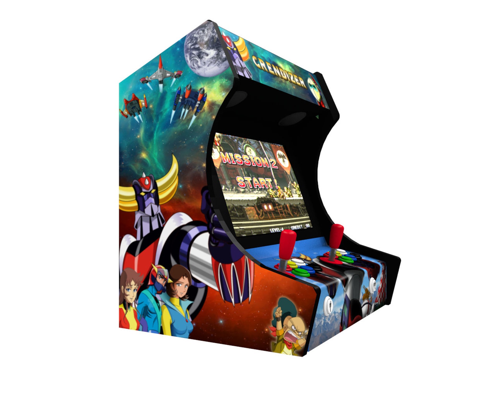 Grendizer Arcade cabinet machine artwork graphics vinyl | Etsy