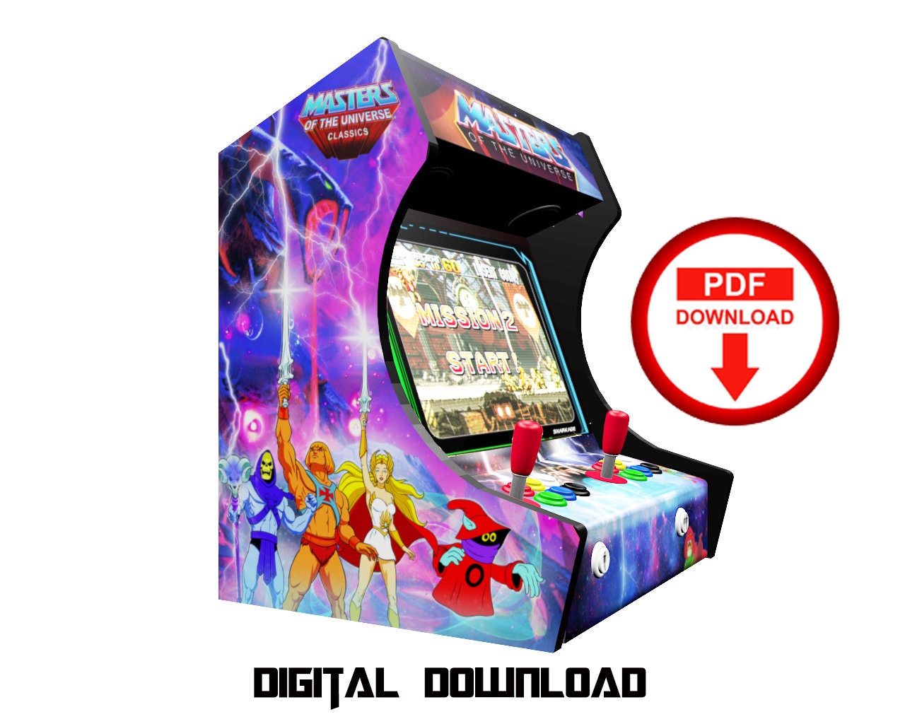 Heman Arcade Cabinet Machine Artwork Graphics Vinyl, Arcade Cabinet ...