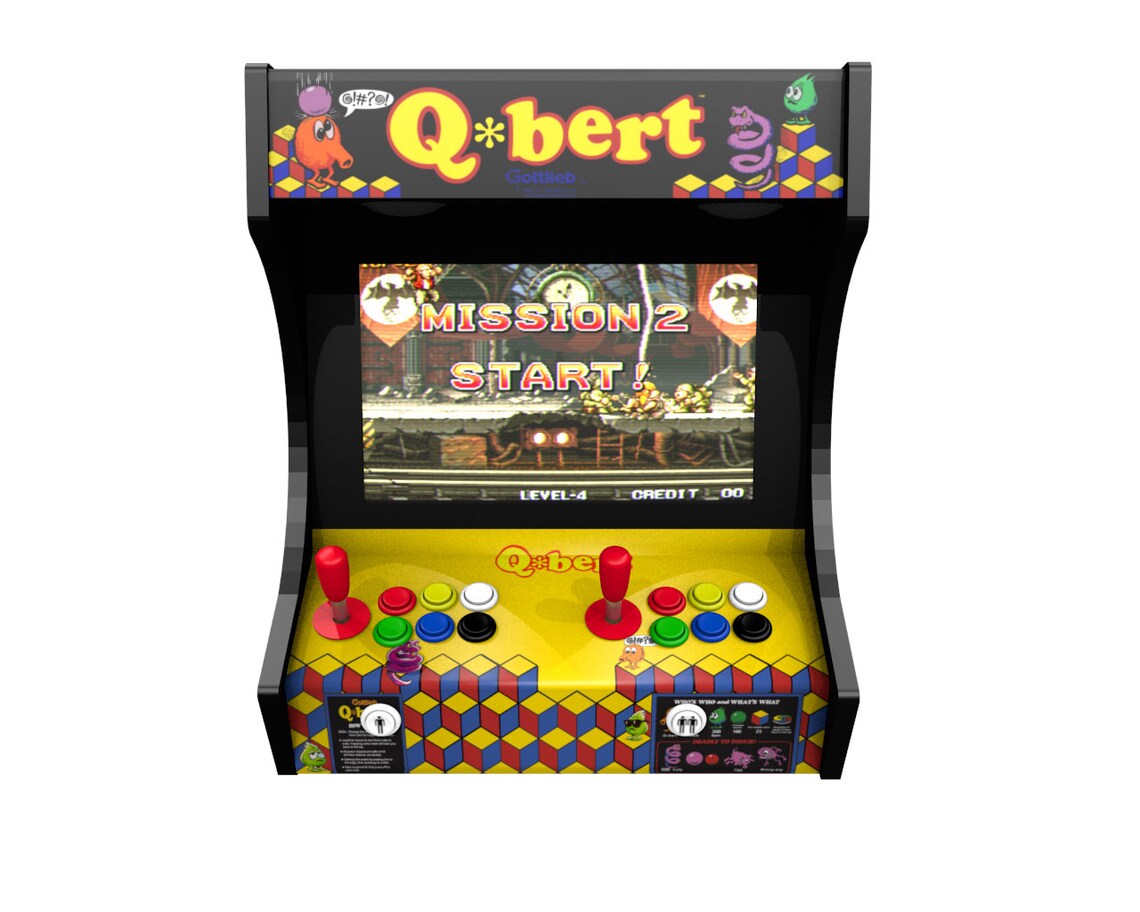Qbert Bartop Arcade Cabinet Machine Artwork Graphics Vinyl - Etsy