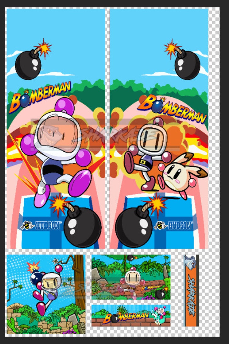 Bomberman Arcade Cabinet Artwork Graphics (digital Download) - Etsy