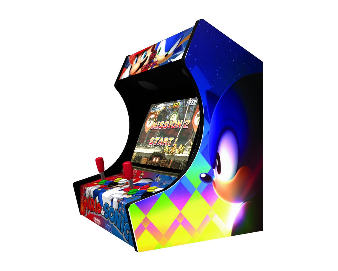 Mario Vs Sonic Arcade Cabinet Machine Artwork Graphics Vinyl - Etsy Finland